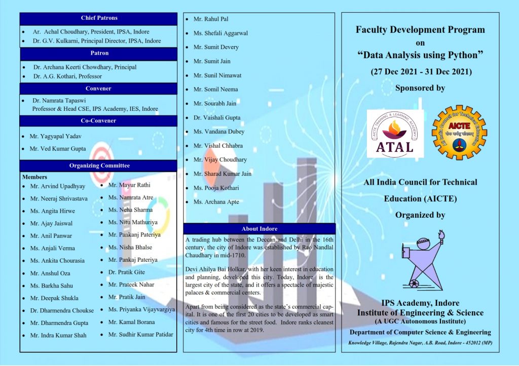 One Week Online FDP on “Data Analysis Using Python” 27 – 31 December ...