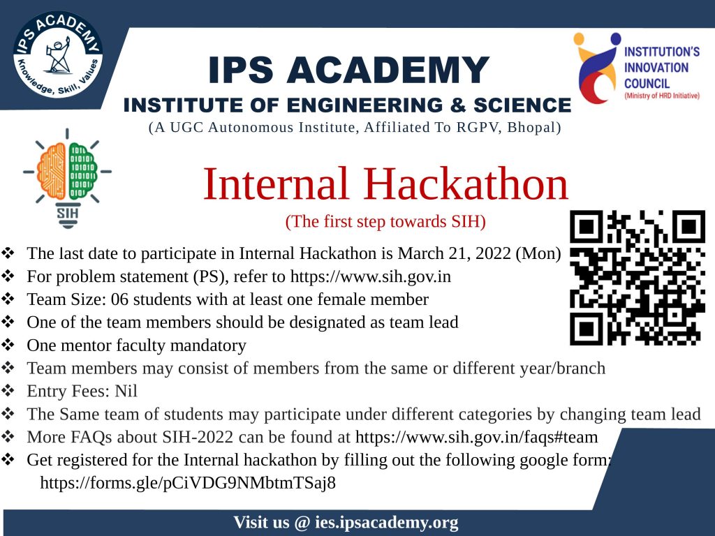 Internal Hackathon – IPS Academy Indore
