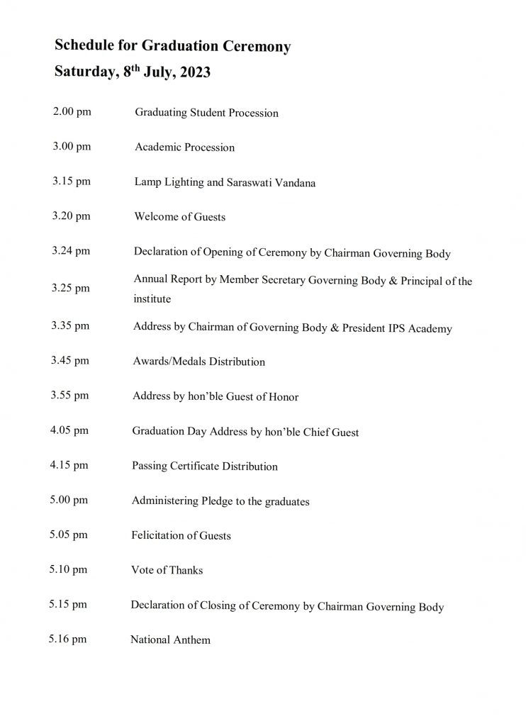 Graduation Day 2023 – IPS Academy Indore